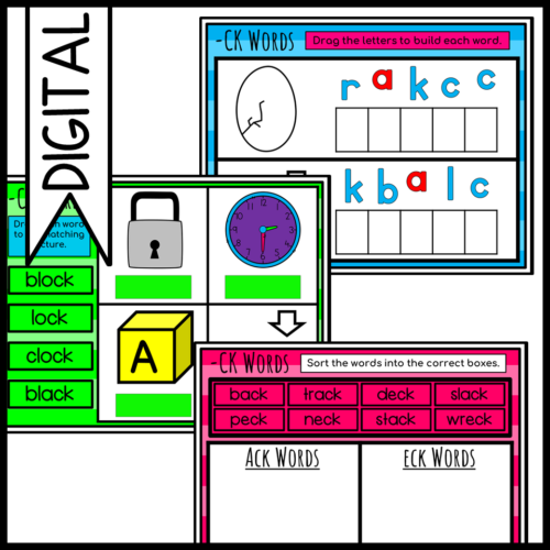 ACK ECK ICK OCK and UCK Movable Phonics | Google Classroom | Made By ...