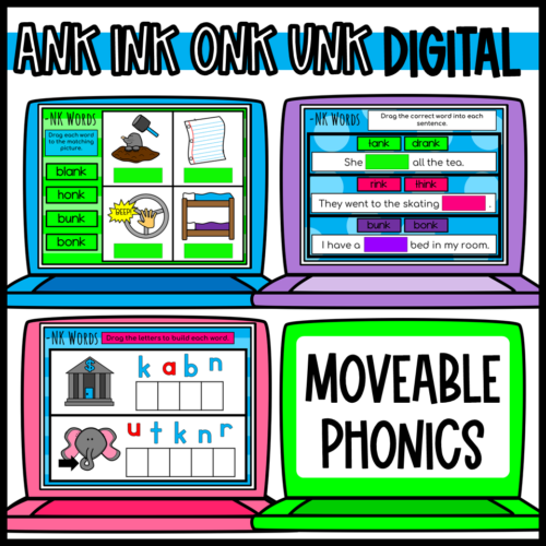 ANK INK ONK and UNK Movable Phonics | Google | Made By Teachers