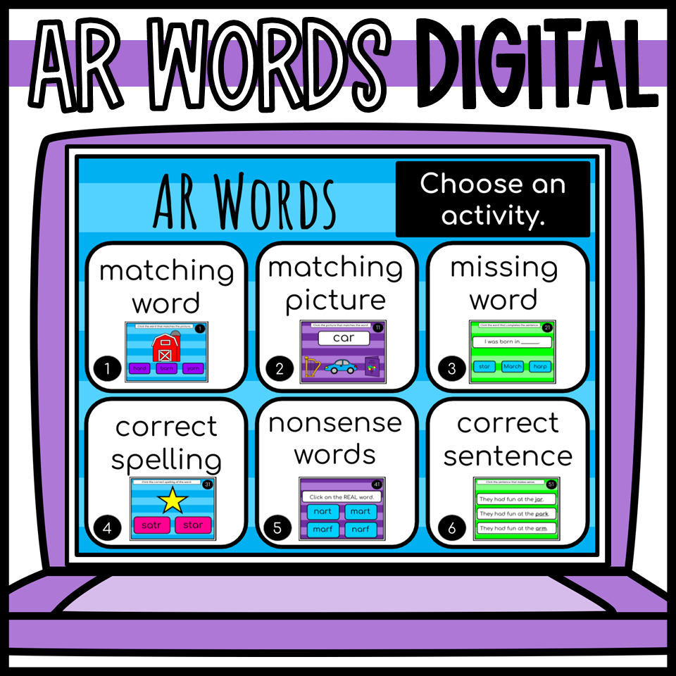 AR Words Google Classroom Interactive Slides l Digital Learning | Made ...