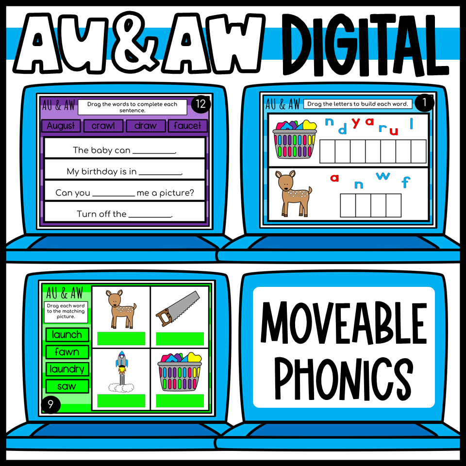 AW and AU Digital Learning | Google Classroom | Movable Phonics | Made ...