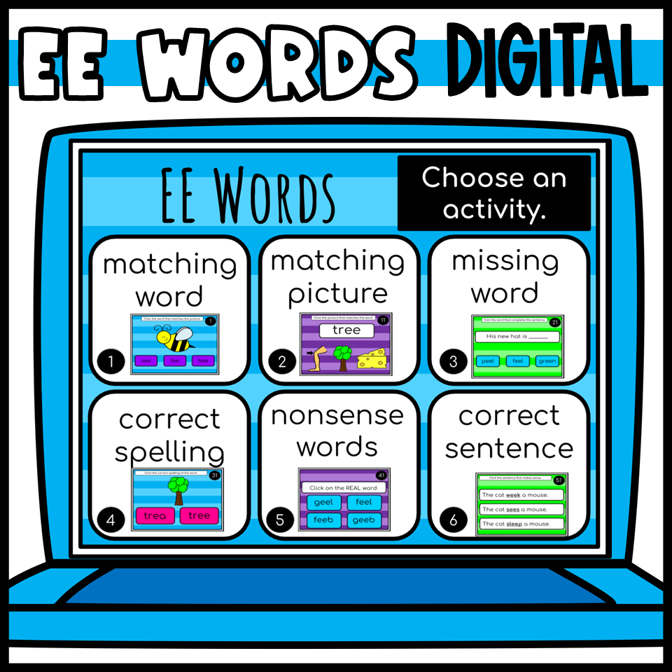 EE Words Google Classroom Interactive Slides l Digital Learning | Made ...