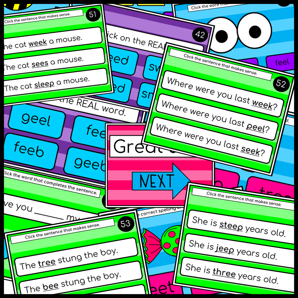 EE Words Google Classroom Interactive Slides l Digital Learning | Made ...