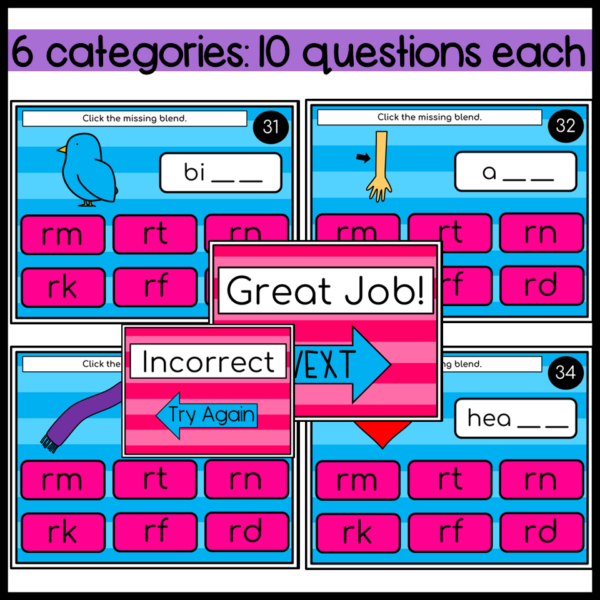 Final Blends Google Classroom Interactive Slides l Digital Learning ...