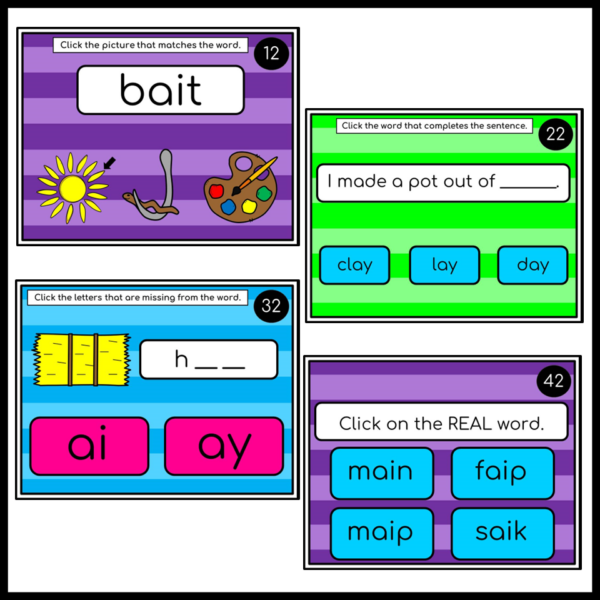 Interactive AI and AY Digital Learning Google Classroom Phonics Slides ...