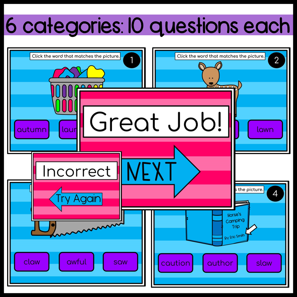 Interactive AU and AW Digital Learning Google Classroom Slides | Made ...