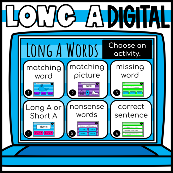 Long A Words Google Classroom Interactive Slides l Digital Learning ...