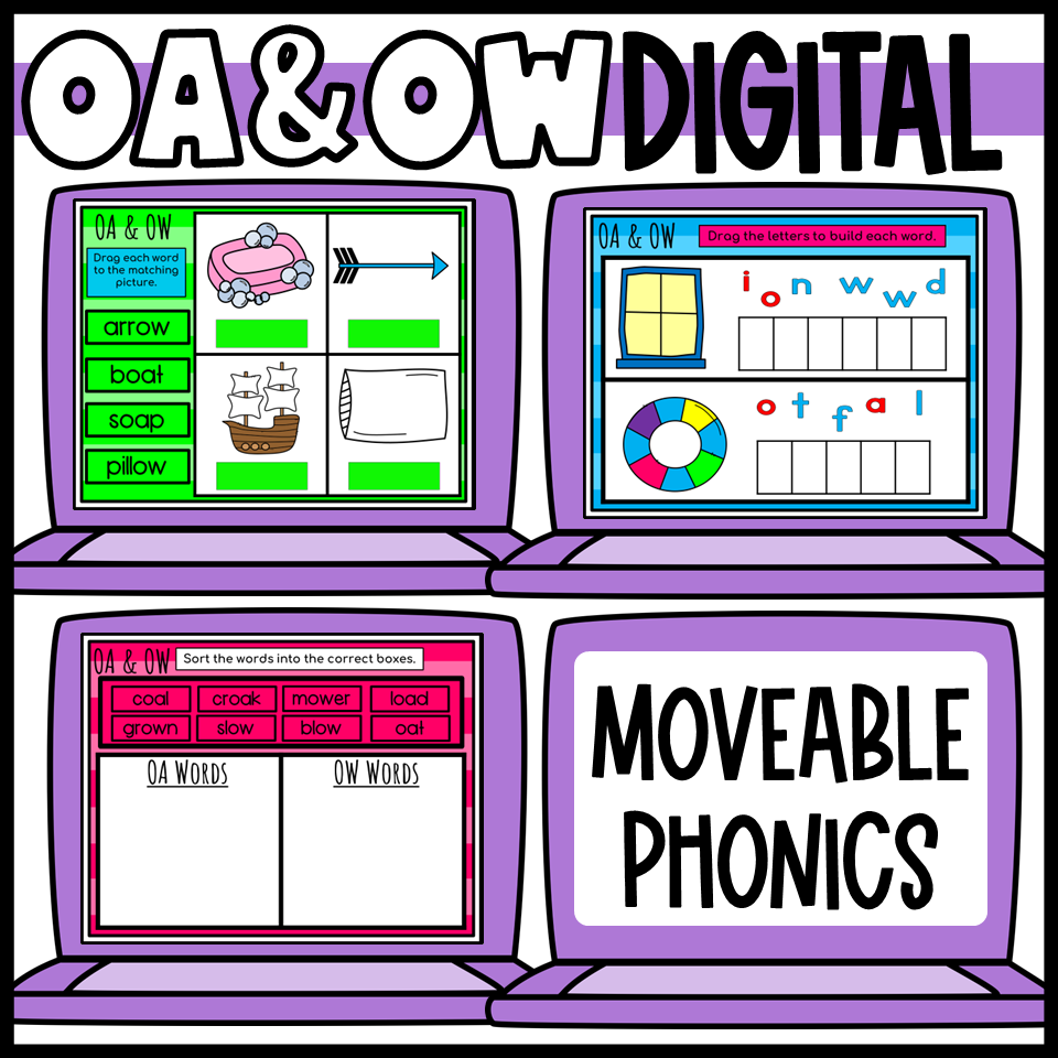 OA and OW Movable Phonics | Google Classroom | Made By Teachers