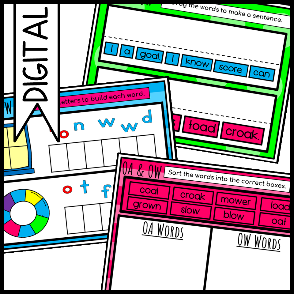 OA and OW Movable Phonics | Google Classroom | Made By Teachers