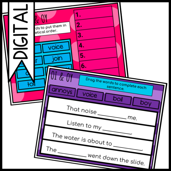 OI and OY Digital Learning | Google Classroom | Movable Phonics | Made ...