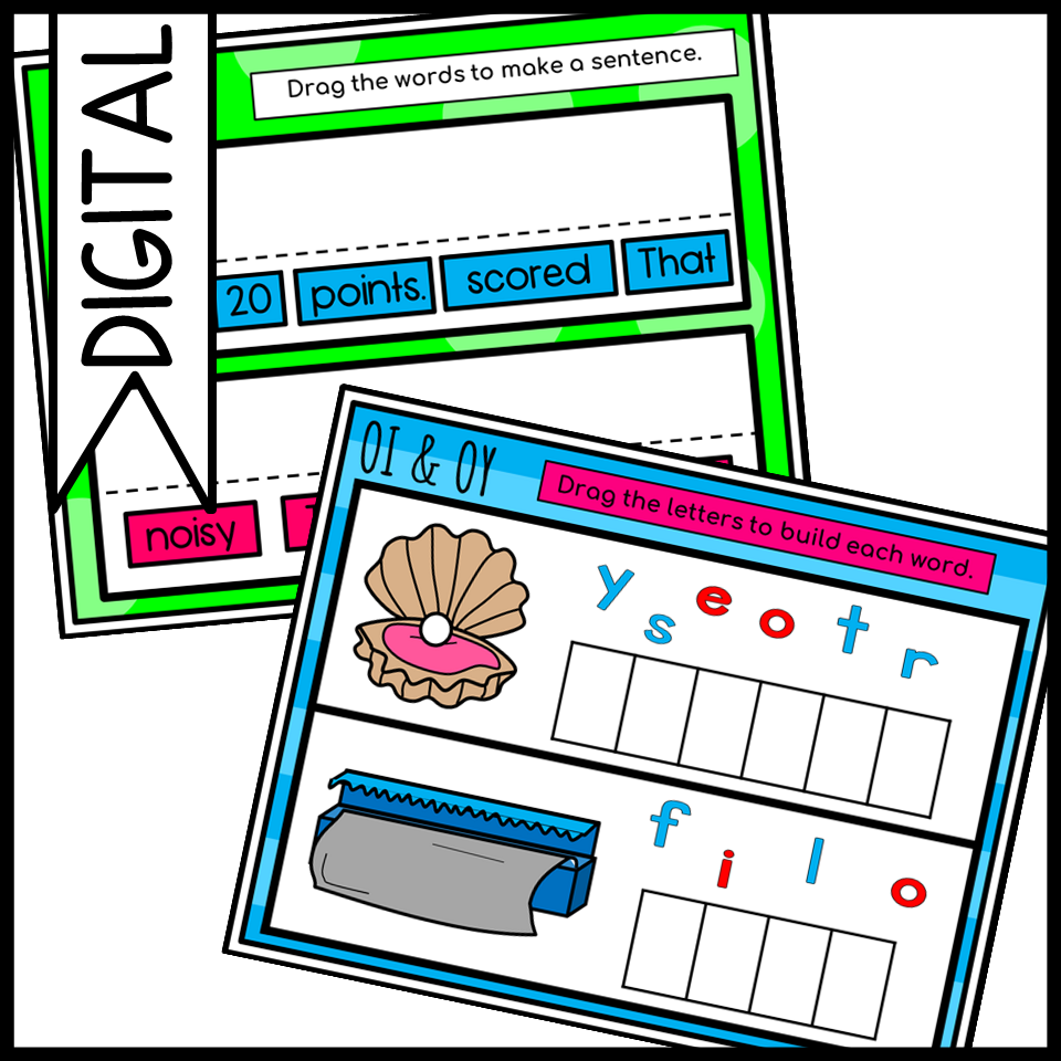 OI and OY Digital Learning | Google Classroom | Movable Phonics | Made ...