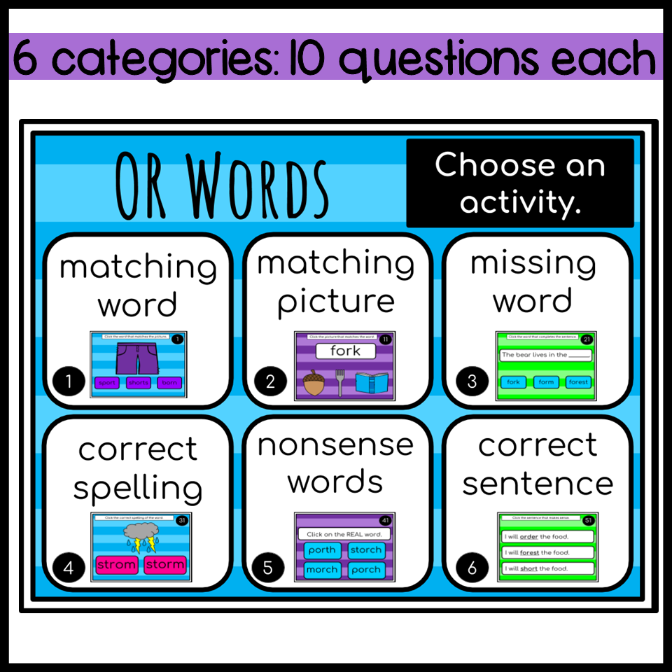 OR Words Google Classroom Interactive Slides l Digital Learning | Made ...