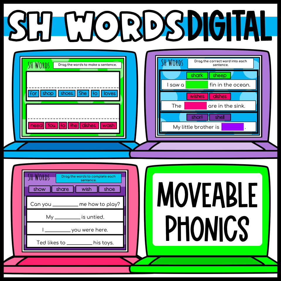SH Words Digital Learning | Google Classroom | Movable Phonics | Made ...