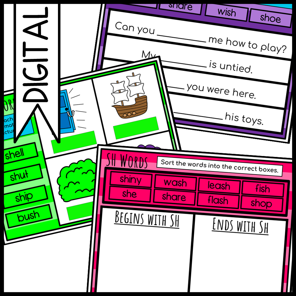 SH Words Digital Learning | Google Classroom | Movable Phonics | Made ...