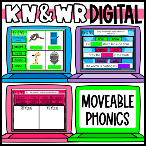 Silent Letters WR and KN Movable Phonics | Google Classroom | Made By ...
