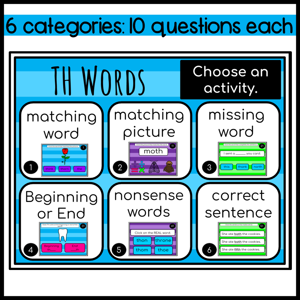 Th Words Interactive Slides for Google Classroom l Digital Learning ...