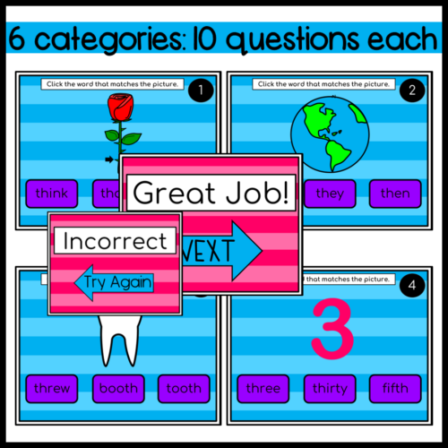 Th Words Interactive Slides for Google Classroom l Digital Learning ...