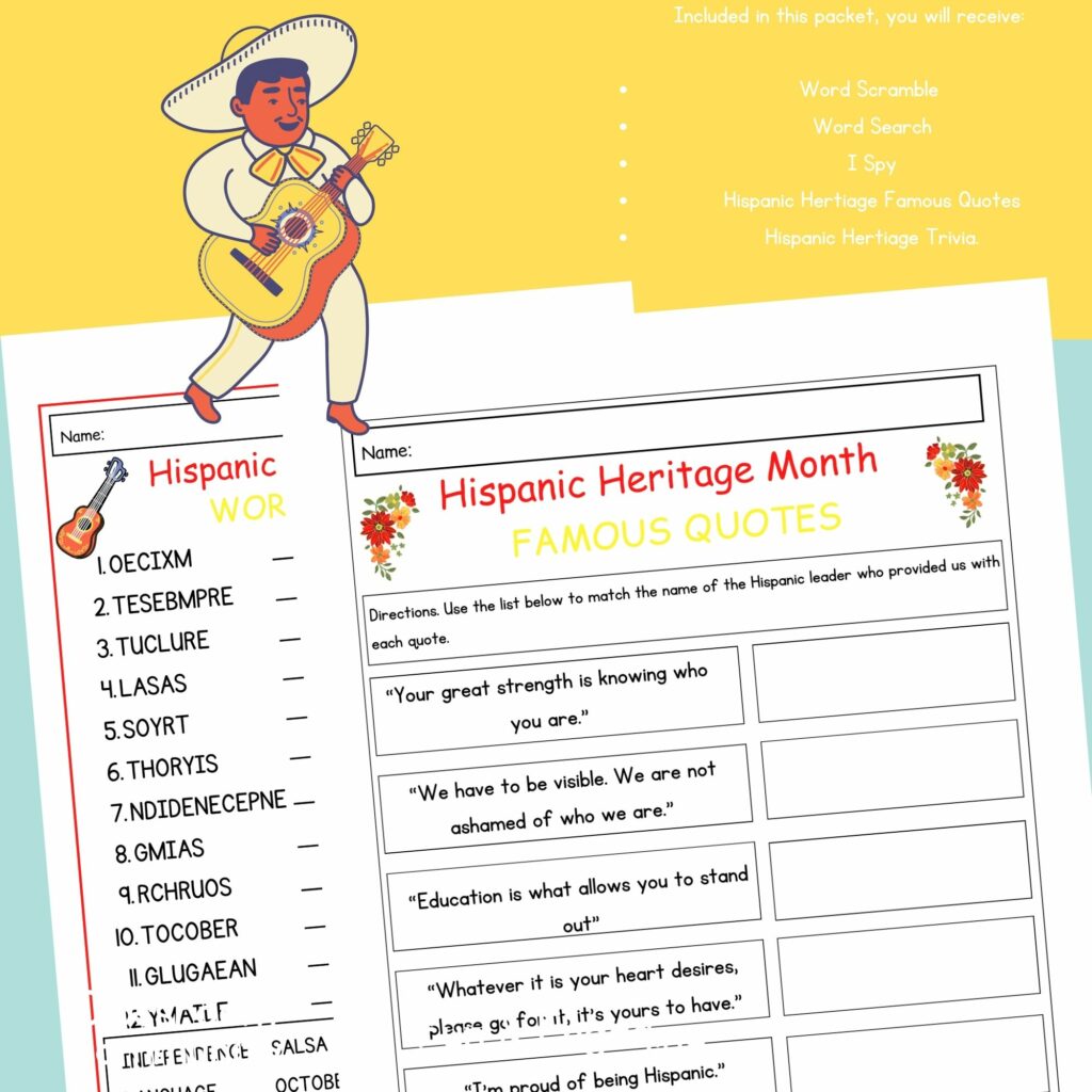 National Hispanic Heritage Games And Activities | Made By Teachers