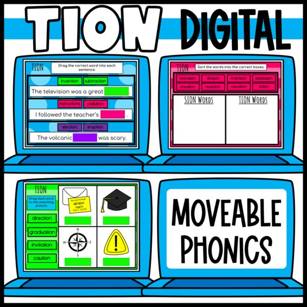 TION Words Movable Phonics | Google Classroom | Made By Teachers