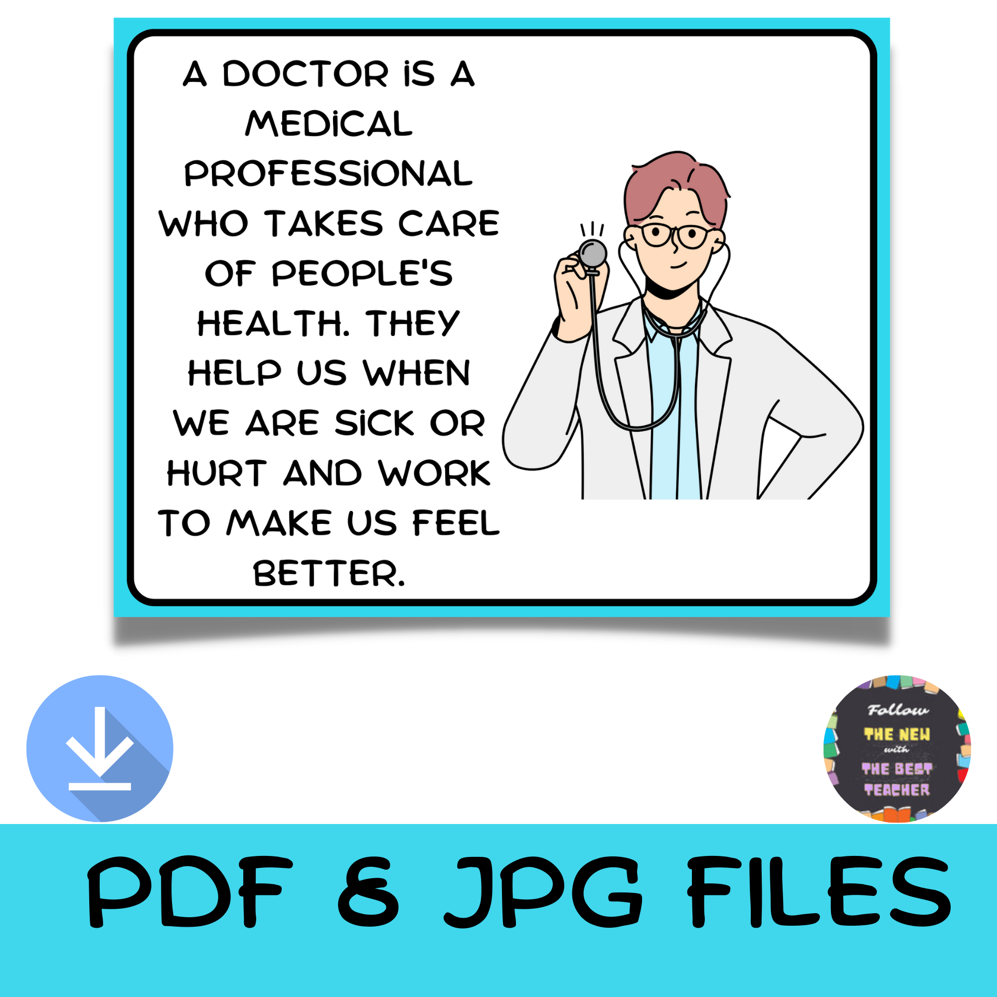 Community Helpers Emergent Reader Book - Labor Day Emergent Reader ...