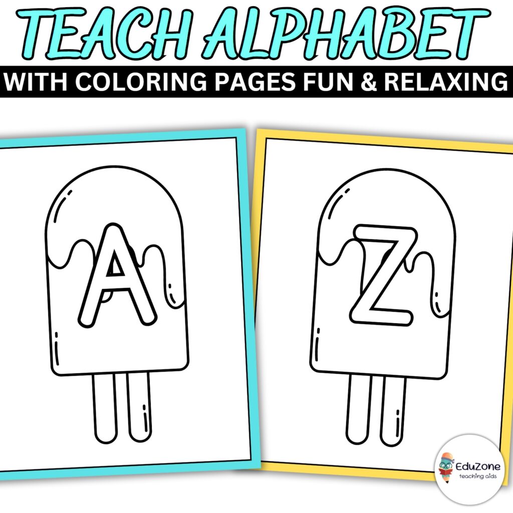 Fun Summer Alphabet Coloring Pages: Teach and Learn the Alphabet in ...