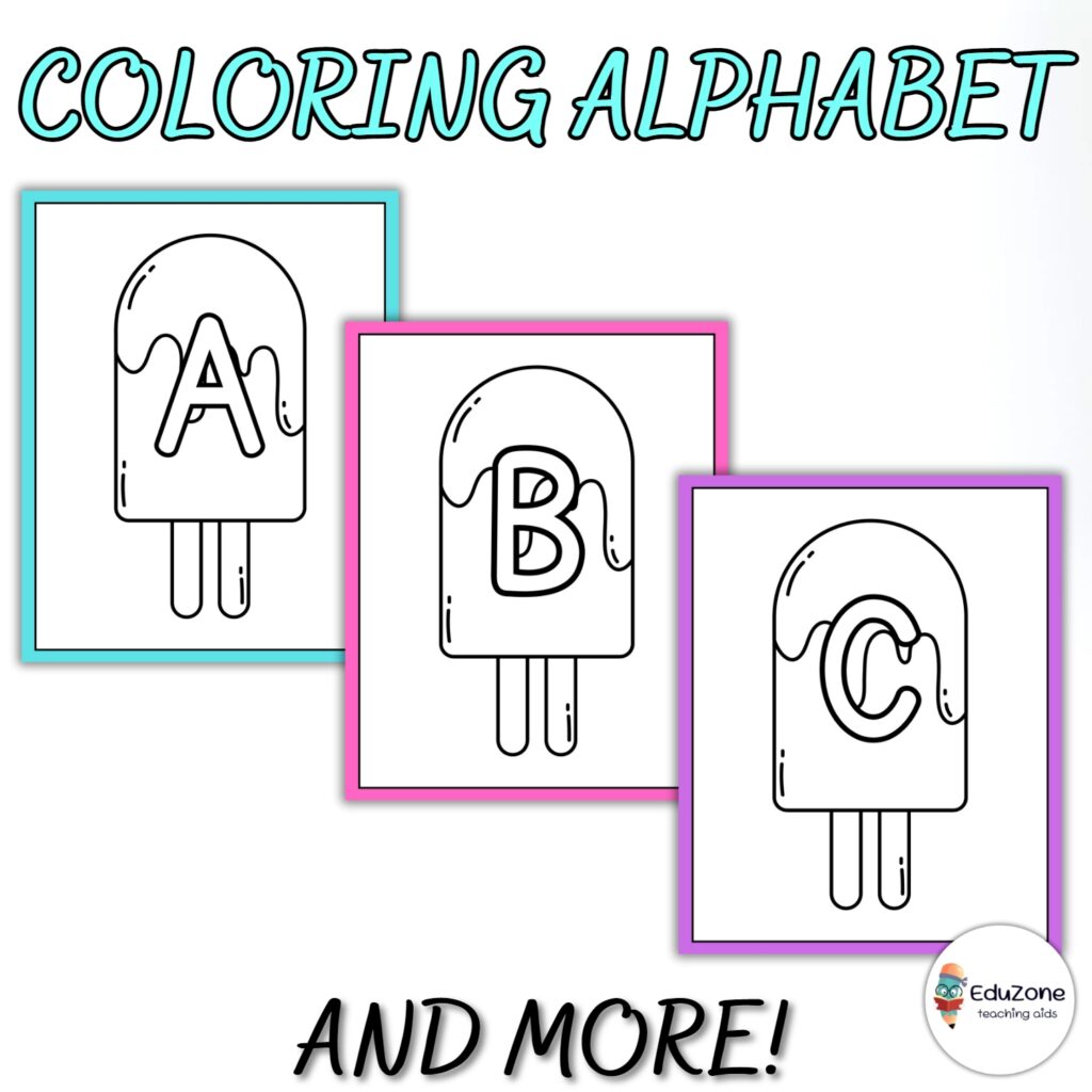 Fun Summer Alphabet Coloring Pages: Teach and Learn the Alphabet in ...