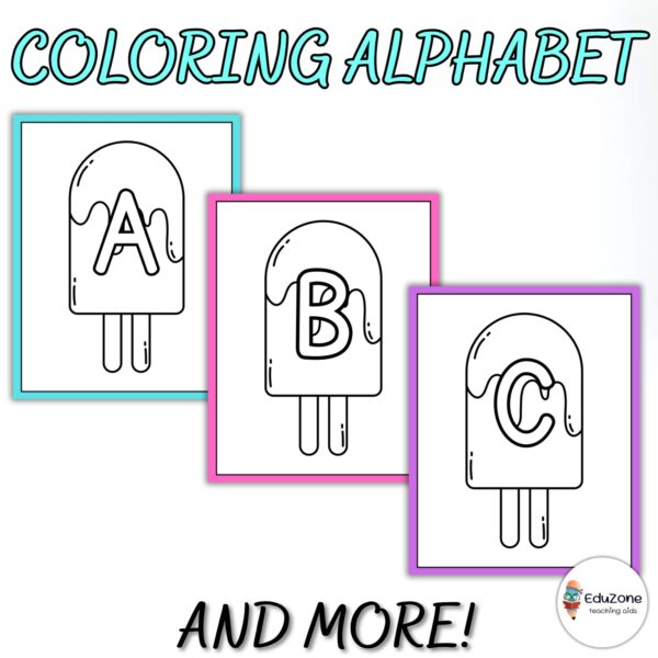 Fun Summer Alphabet Coloring Pages: Teach and Learn the Alphabet in ...