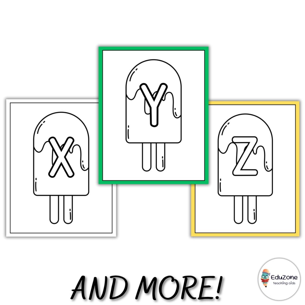 Fun Summer Alphabet Coloring Pages: Teach and Learn the Alphabet in ...