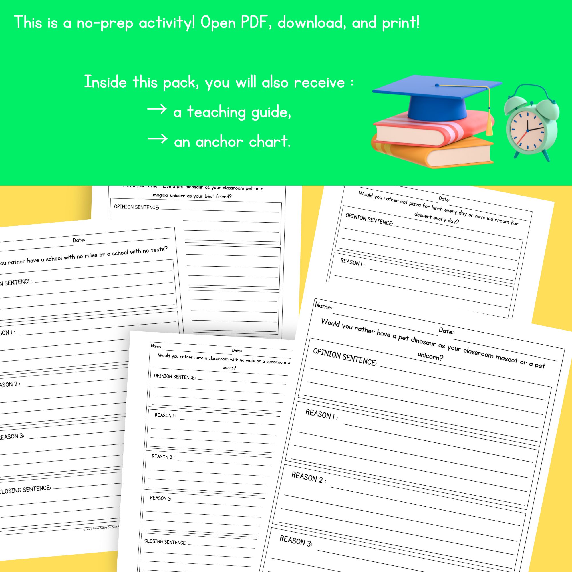 School Themed Would Your Rather Writing Prompts | Made By Teachers