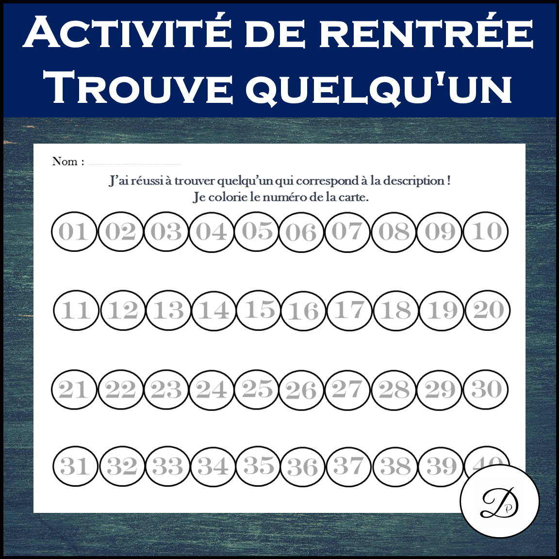Rentrée scolaire -Trouve quelqu'un /French icebreakers back to school ...