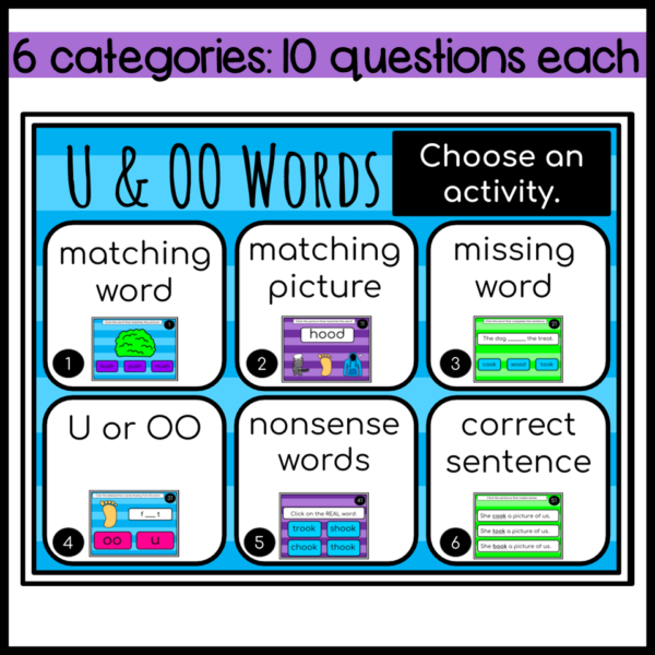 U and OO Words Google Classroom Interactive Slides l Digital Learning ...