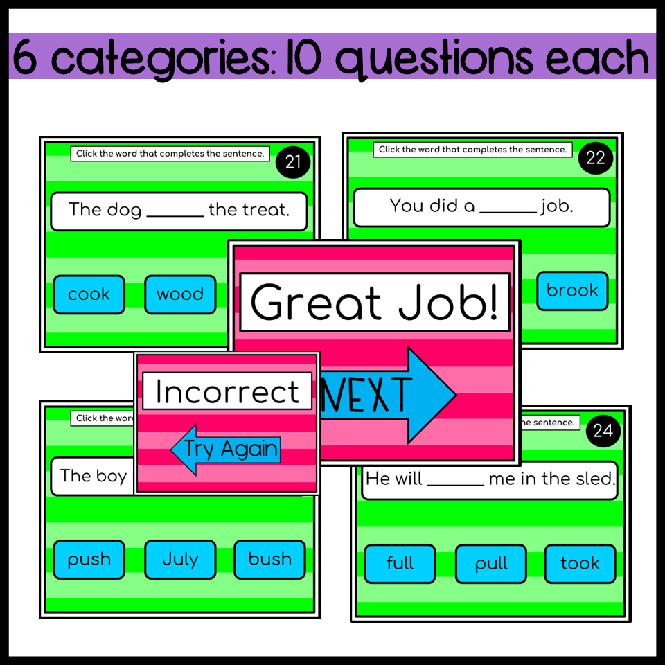 U and OO Words Google Classroom Interactive Slides l Digital Learning ...