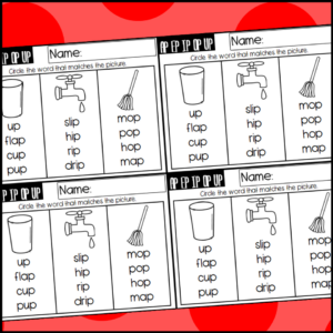 AP EP IP OP and UP Word Family Exit Slips | Made By Teachers
