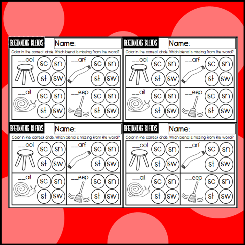Beginning Blends Phonics Exit Slips | Made By Teachers