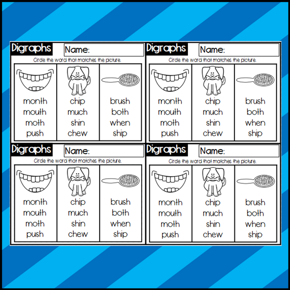 CH SH TH and WH Digraphs Exit Slips | Made By Teachers