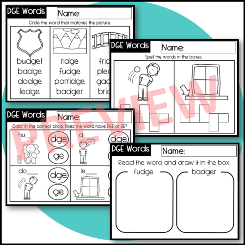 DGE Words Exit Tickets | Made By Teachers