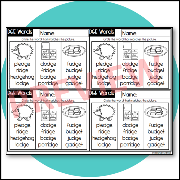 DGE Words Exit Tickets | Made By Teachers