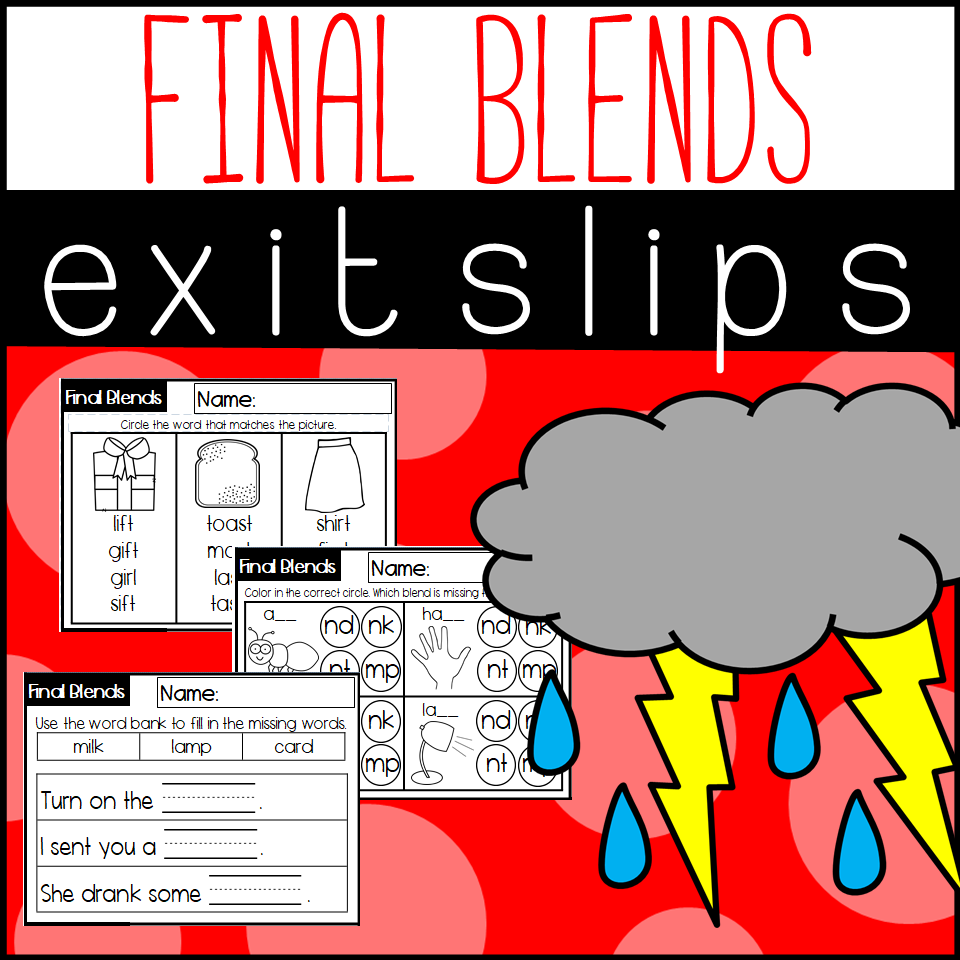 Ending Blends Phonics Exit Slips | Made By Teachers