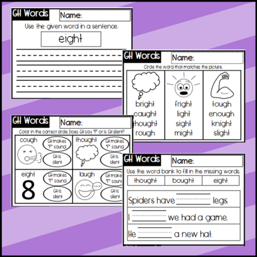 GH Words Phonics Exit Slips | Made By Teachers