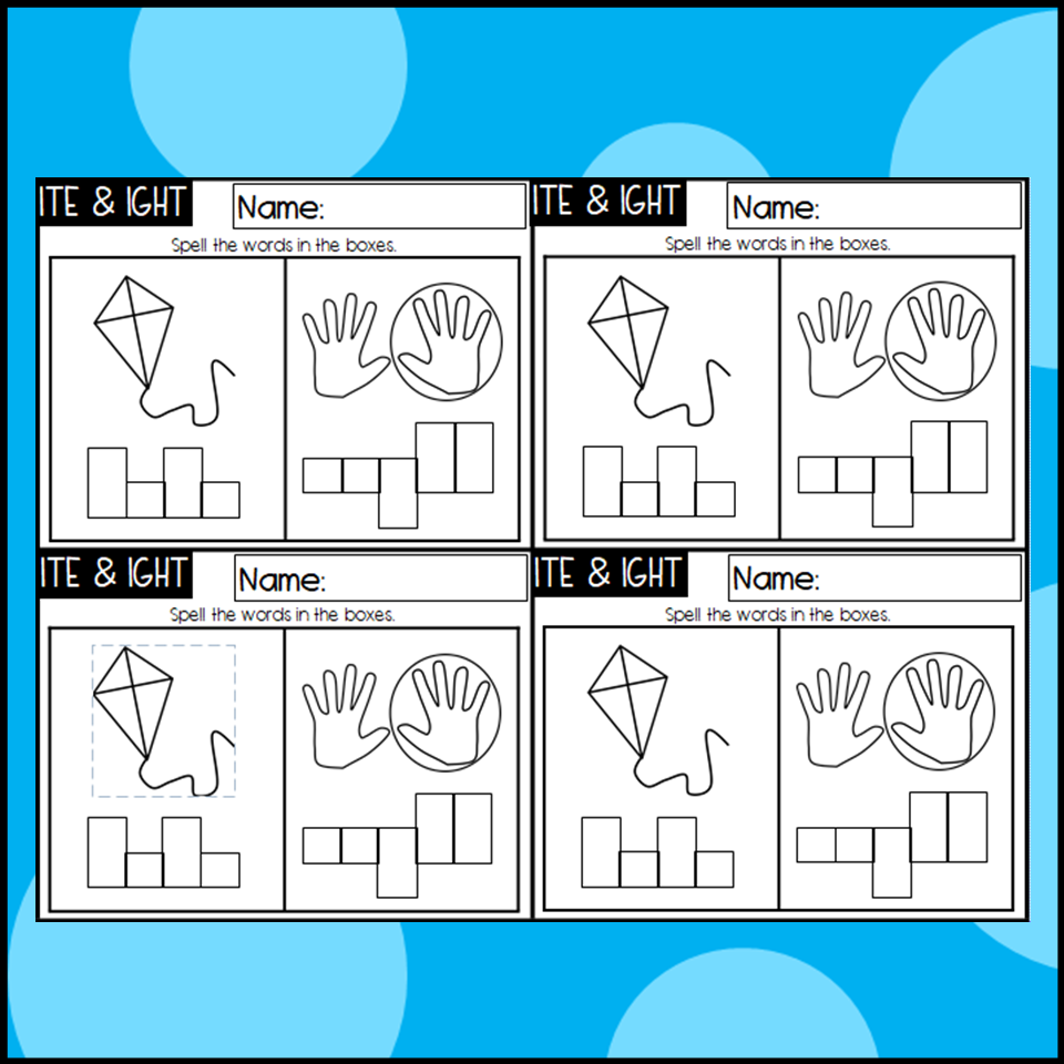 ITE and IGHT Words Exit Slips | Made By Teachers