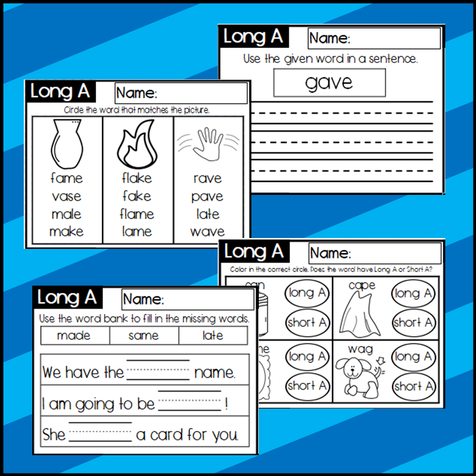 Long A Words Exit Tickets | Made By Teachers