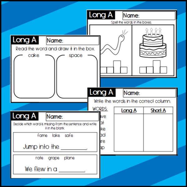 Long A Words Exit Tickets | Made By Teachers