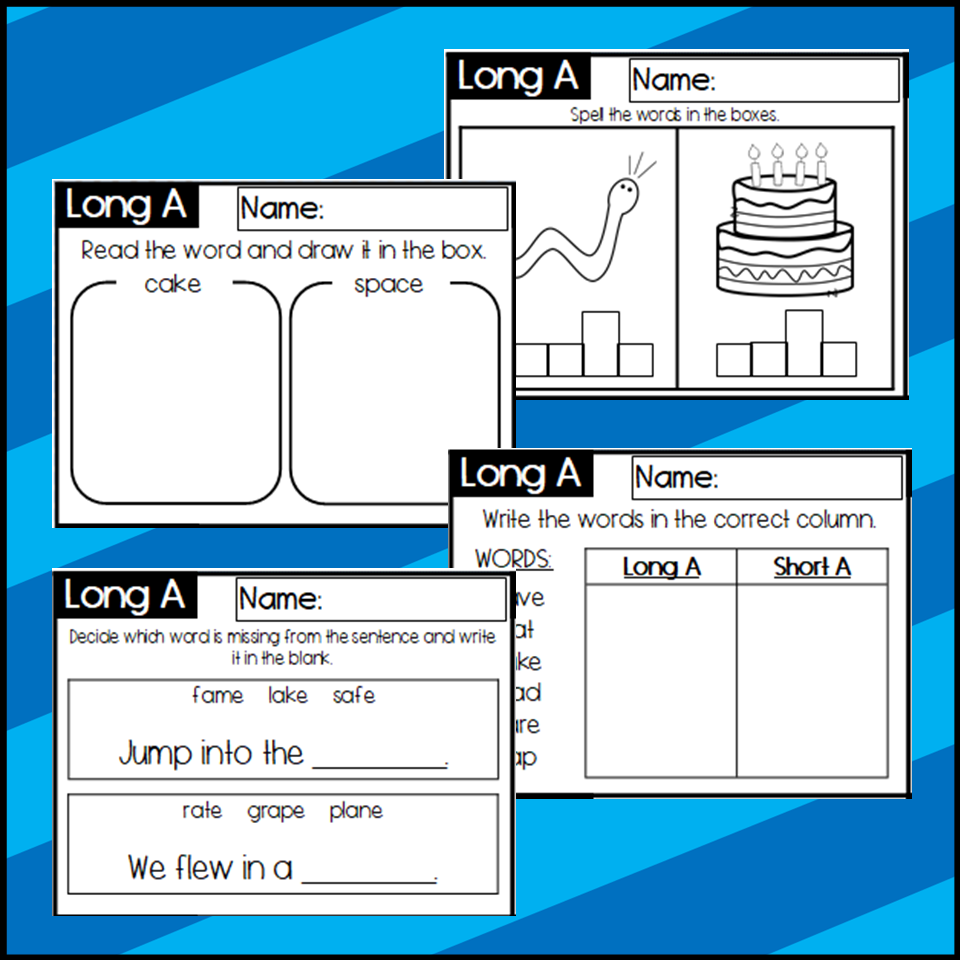 Long A Words Exit Tickets | Made By Teachers