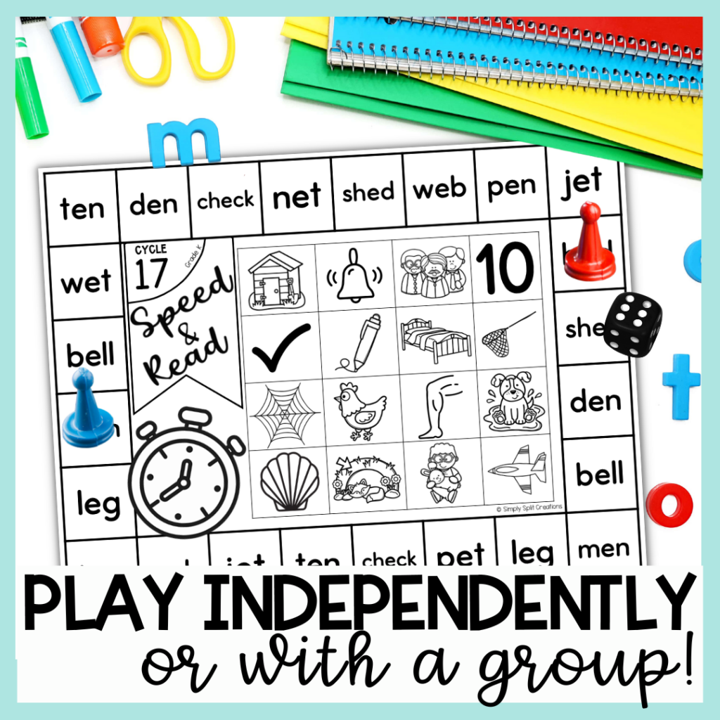 Kinder Speed & Read Game Boards | Low Prep Phonics Activity | EL Skills ...