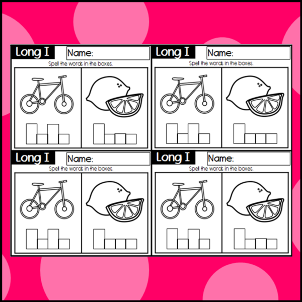 Long I Words Exit Slips | Made By Teachers