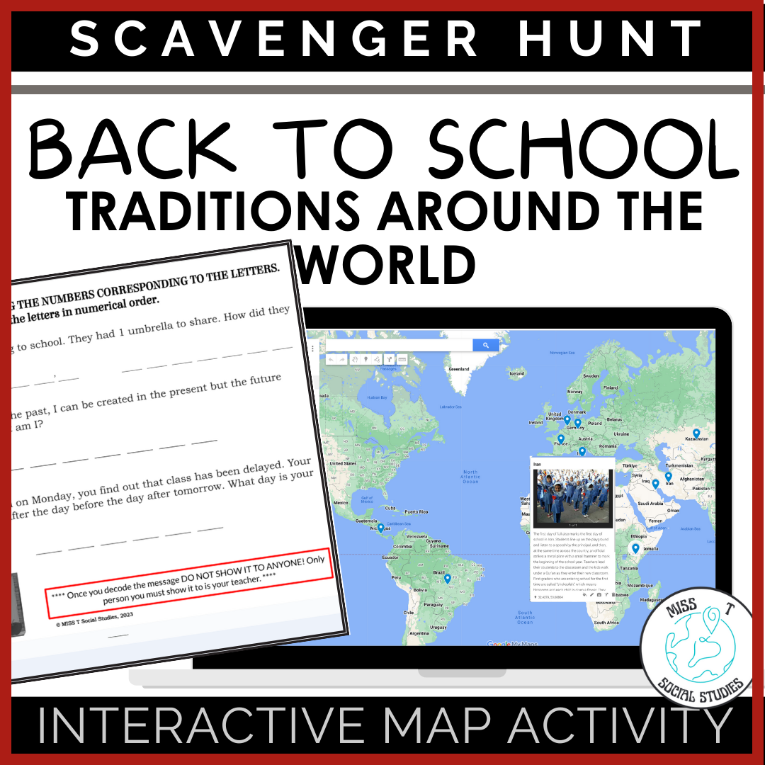 Back to school traditions around the world scavenger hunt | Made By ...