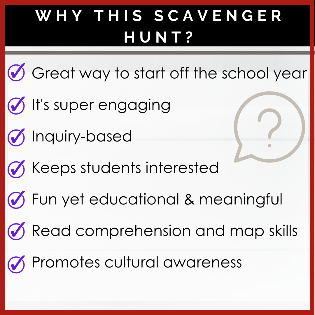 Back to school traditions around the world scavenger hunt | Made By ...