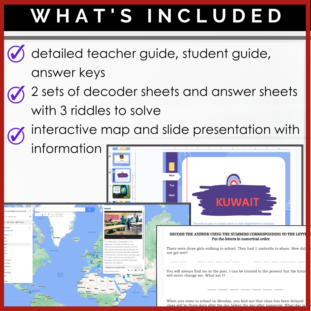 Back to school traditions around the world scavenger hunt | Made By ...