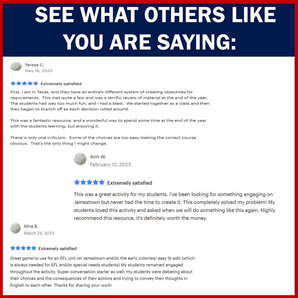 Jamestown- Can you survive? Interactive Decision Making Game | Made By ...