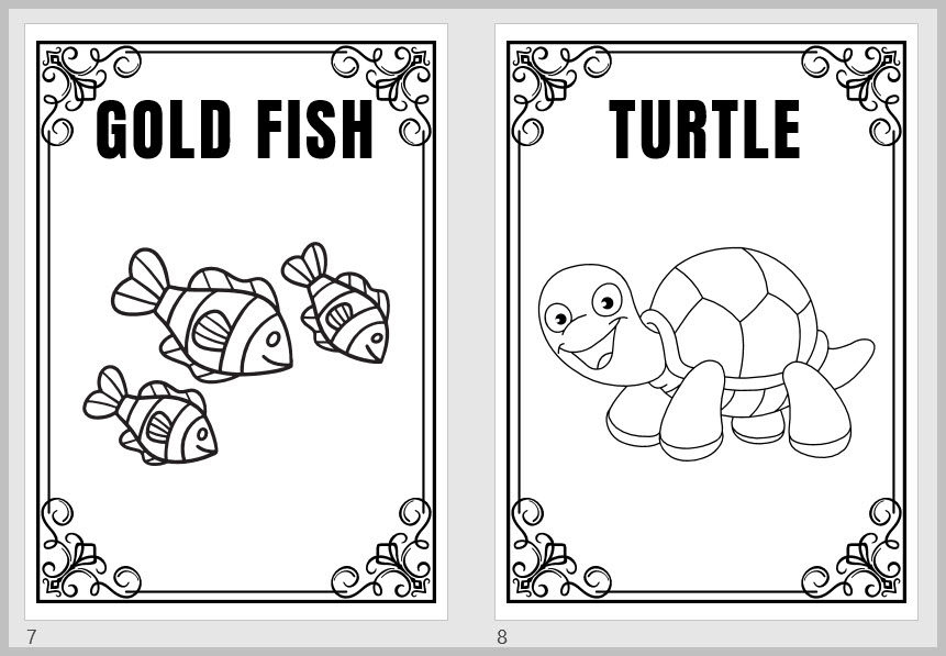Family Pets Coloring Pages - print and go pages and PowerPoint slides ...