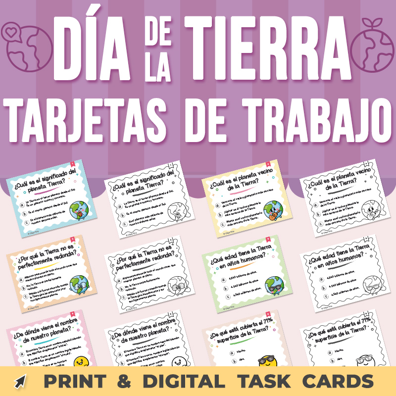 Día de la Tierra Tarjetas de Trabajo | Made By Teachers